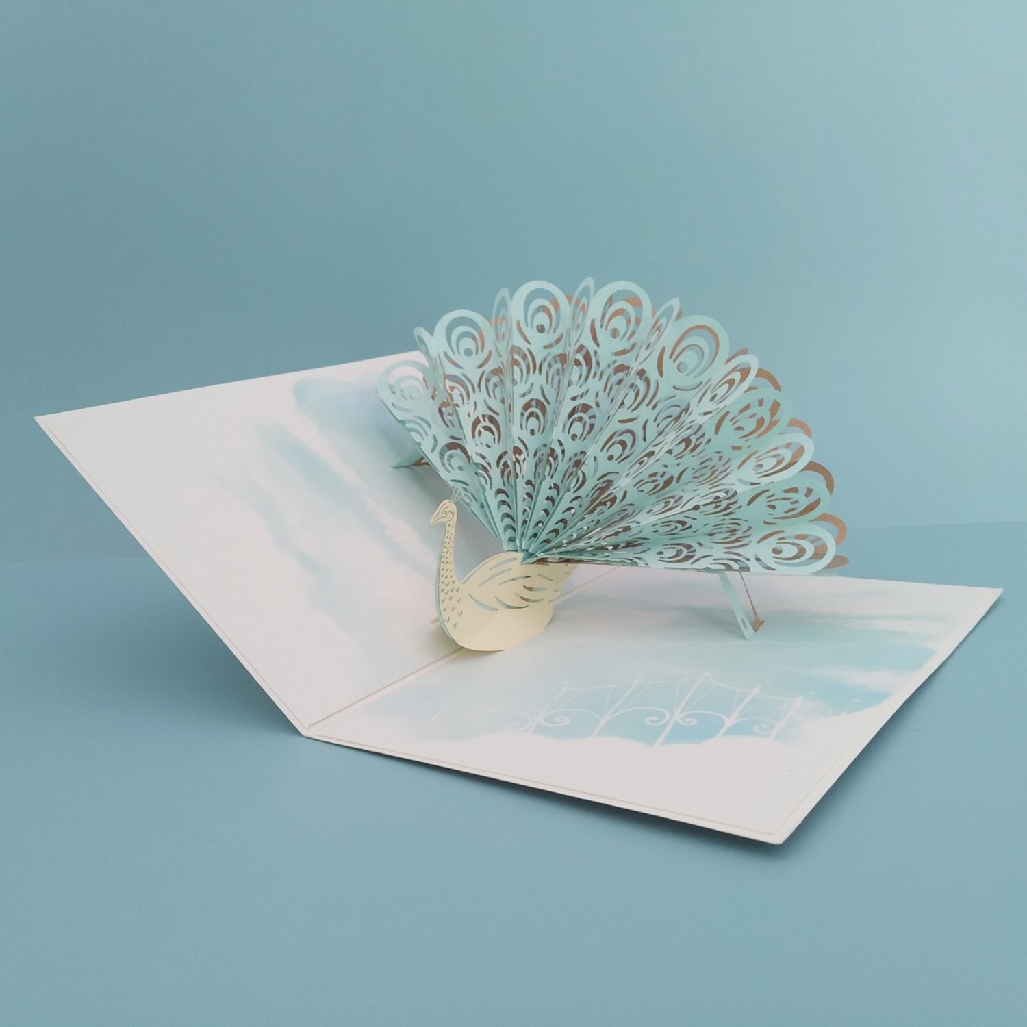 Peacock, 3D Pop-up card, 3D greeting card, Paper craft