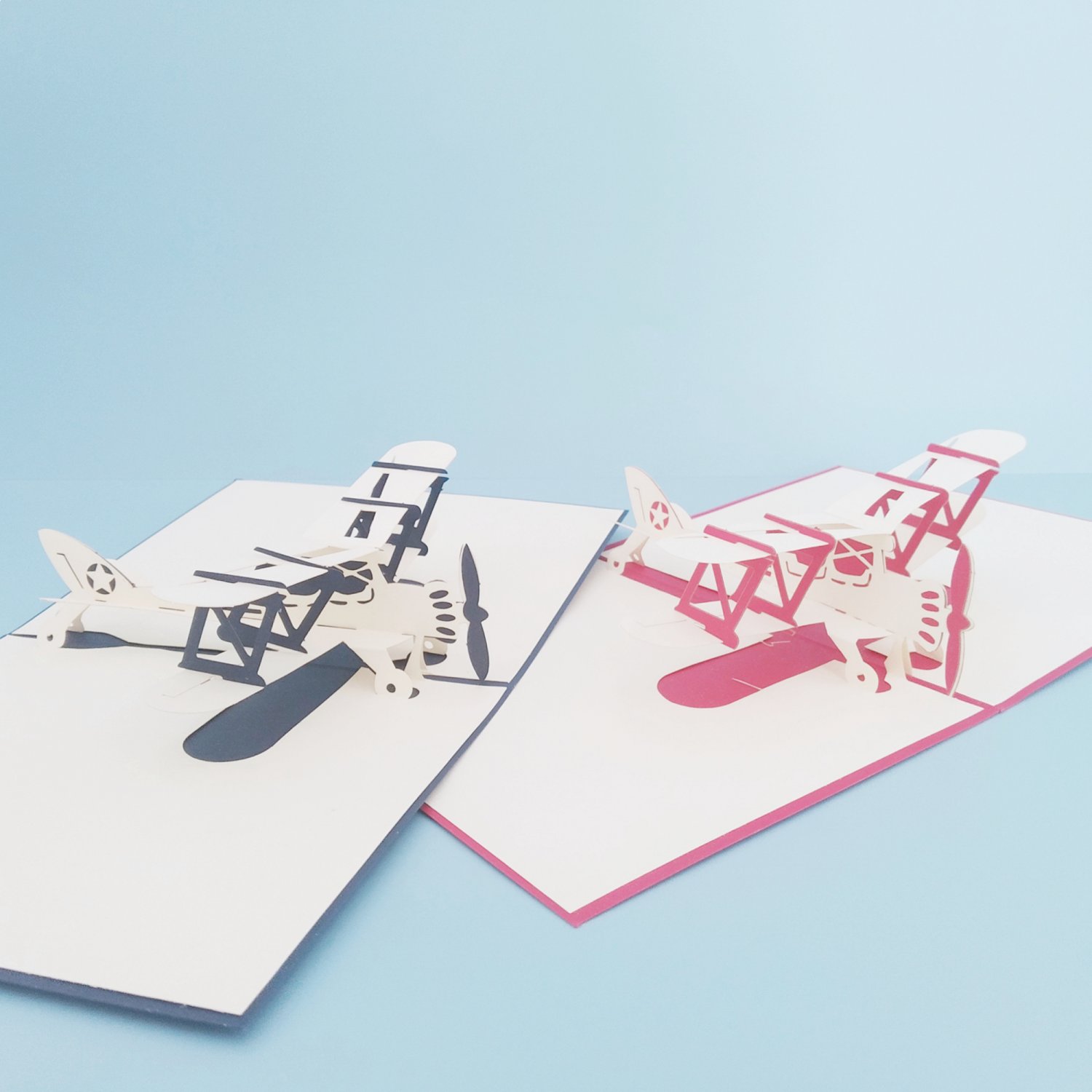 Propeller plane, 3D Pop-up card, 3D greeting card, Paper craft ...