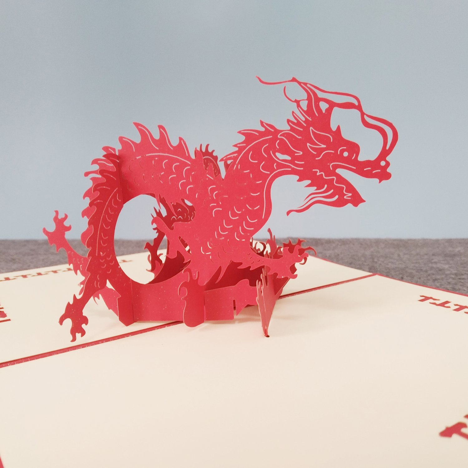 Chinese Dragon, 3D Pop-up card, 3D greeting card, Paper craft
