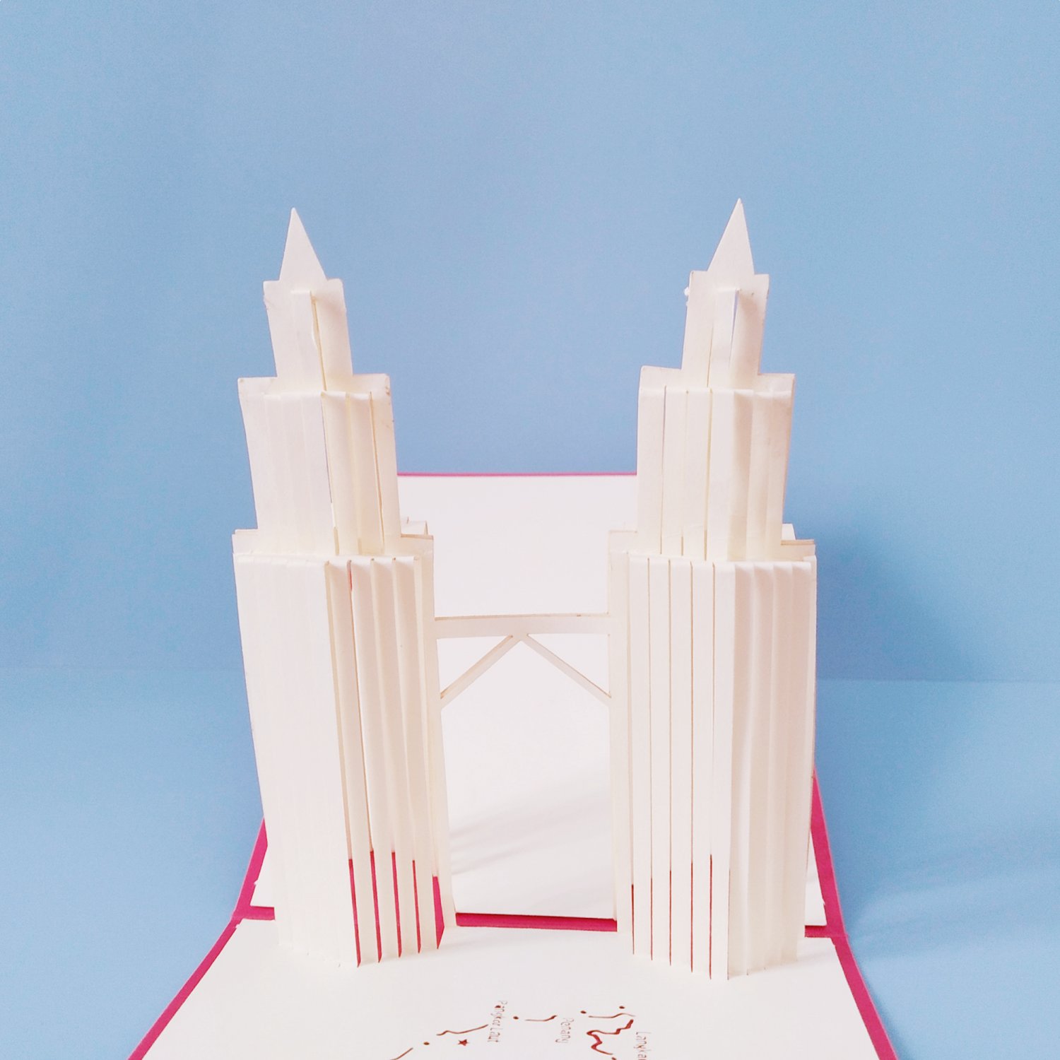 Petronas Twin Towers, 3D Pop-up card, 3D greeting card, Paper craft ...