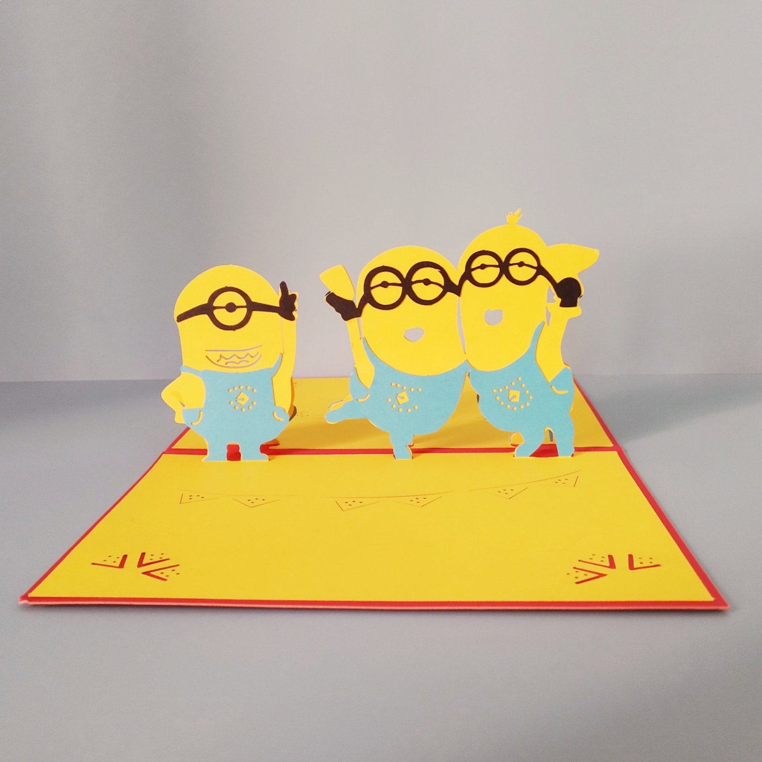 Minions, 3D Pop-up card, 3D greeting card, Paper craft, Animation card