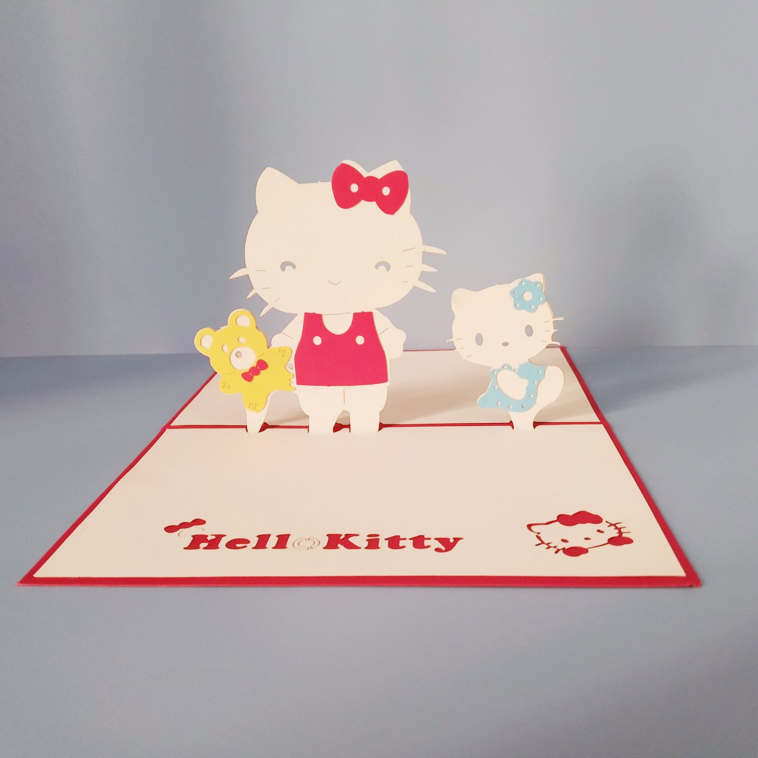 Kitty, 3D Pop-up card, 3D greeting card, Paper craft, Animation card