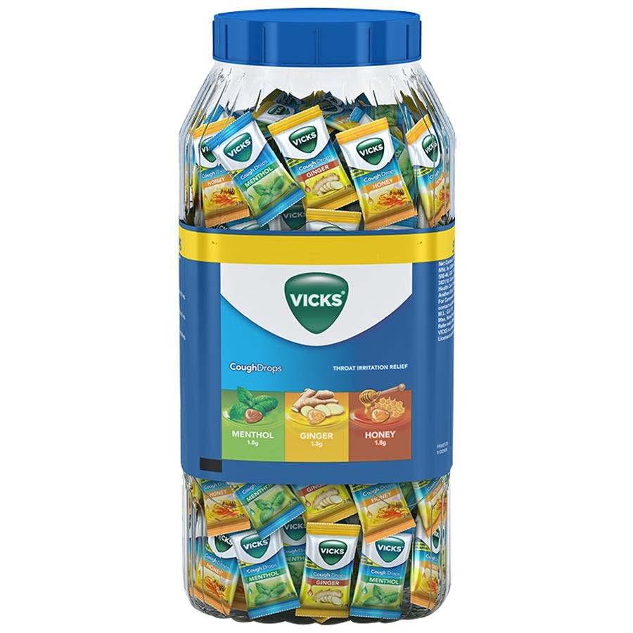 VICKS Cough Drops Candy, Relief From Throat Irritation, Ginger/ Menthol ...