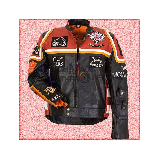 Harley Davidson Mickey Rourke Biker Leather Jacket/Biker Leather Jacket