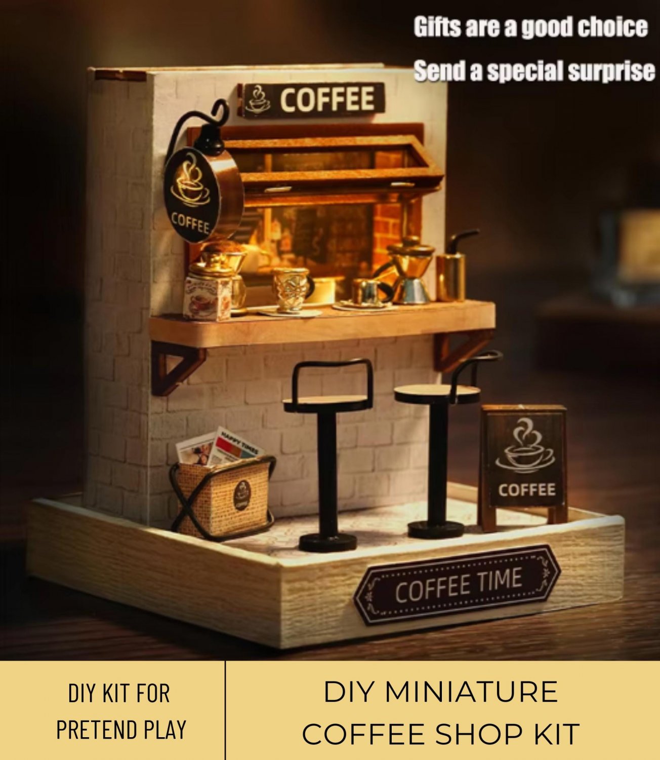 DIY Miniature Cafe, Miniature Coffee Shop Kit, Build a Miniature ...