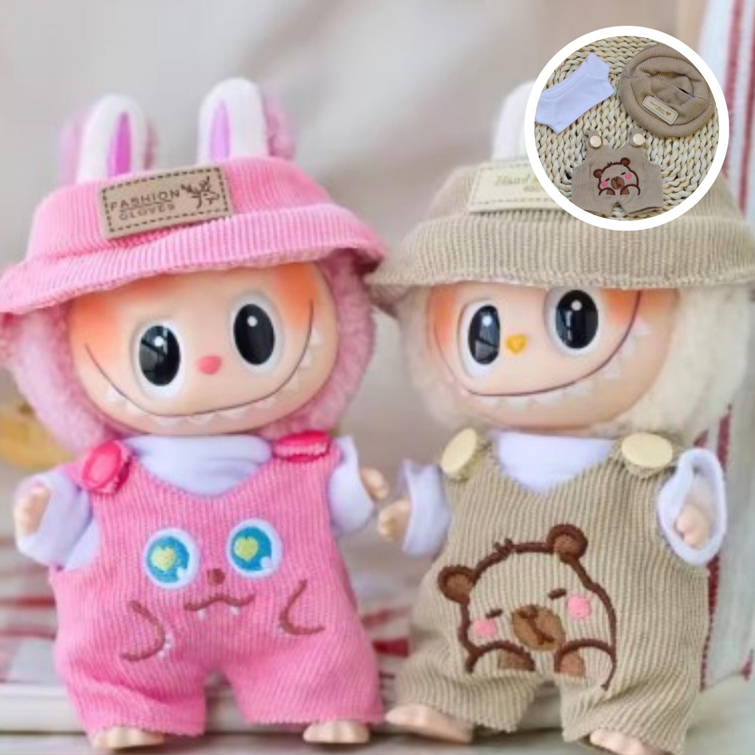 Cute Jumpsuit Labubu Outfit, Overalls Jumpsuit for Labubu Doll, Kawaii ...