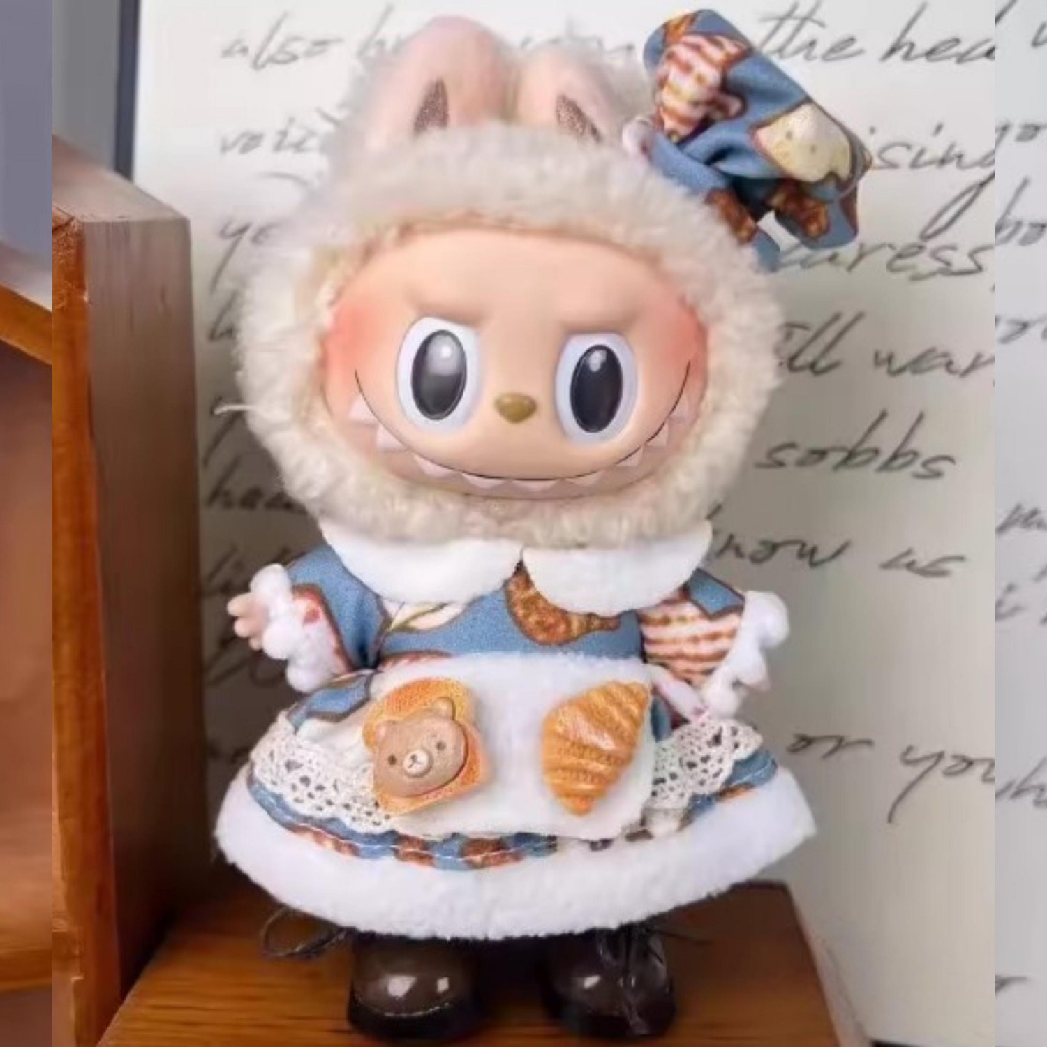 Cute Klederdracht Outfit for Labubu Doll, Blue Traditional Dutch ...