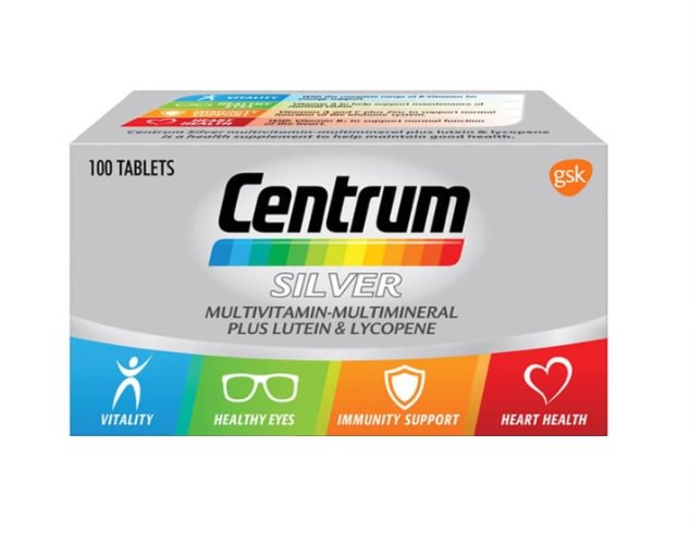 1 Box Centrum Silver Multivitamin Multimineral 100 tablet for Energy ...