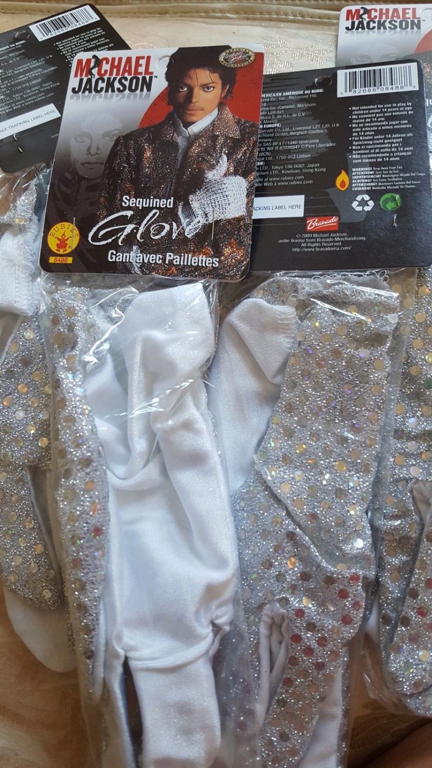 MICHAEL Jackson silver sequined glove licensed Michael Jackson's ...