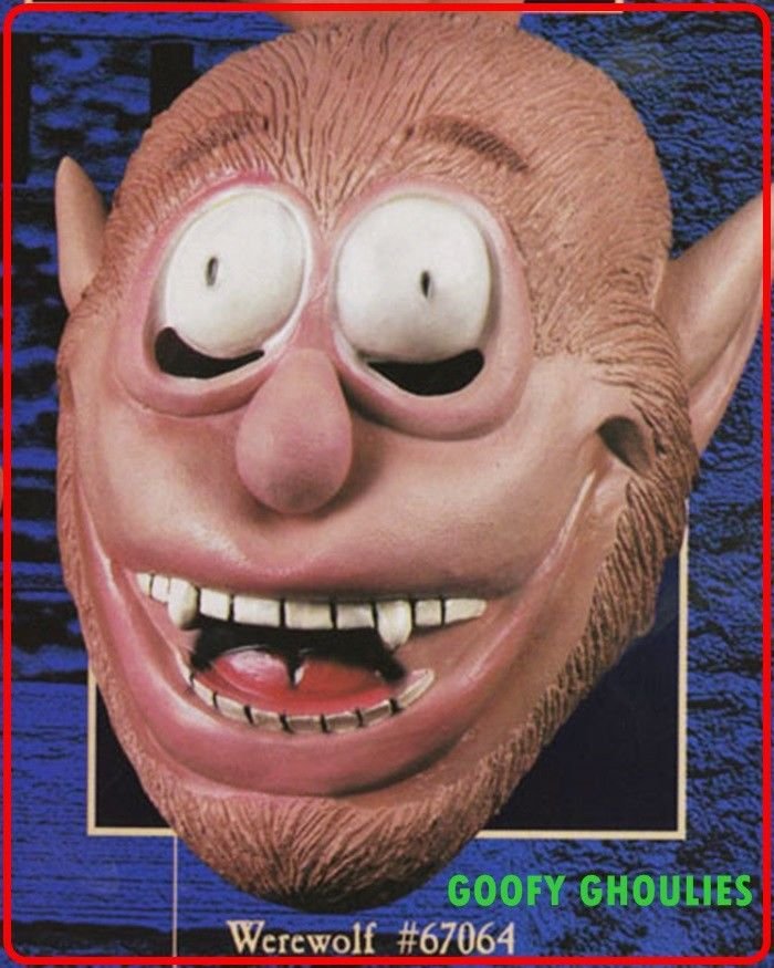 NW VINTAGE GOOFY GHOULIES WEREWOLF MASK Latex Prop MASK Illusions ...