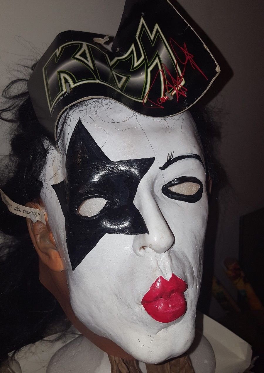 1996/97 KISS masks Paul Stanley STAR CHILD OR Peter Criss CAT MAN FULL MASK
