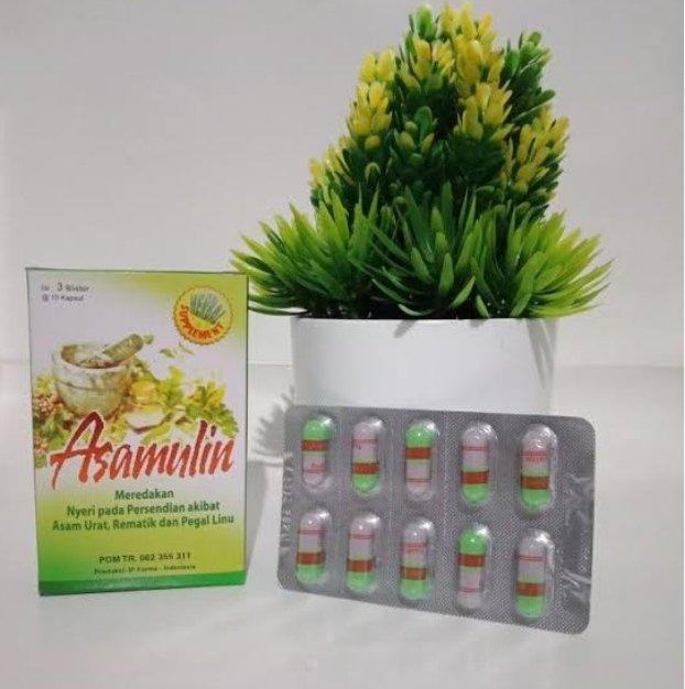 5 Box Asamulin Herb Capsulles For Uric Acid Rheumatism Cholesterol