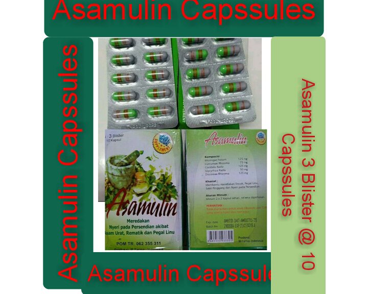 20 Box Asamulin Herb Capsulles For Uric Acid Rheumatism Cholesterol
