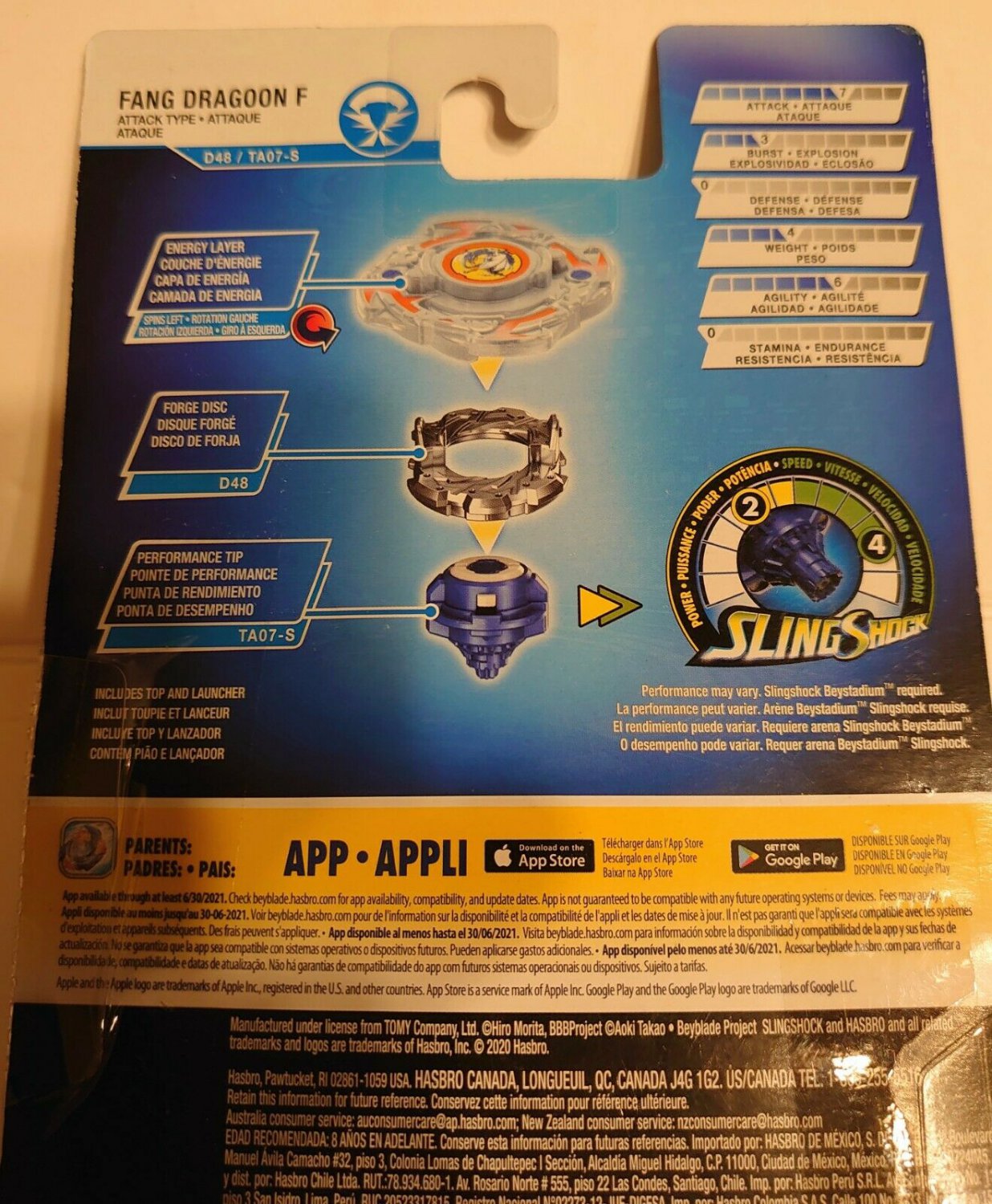 Beyblade Burst RISE Sling Shock Fang Dragoon F Brand New Sealed Package ...