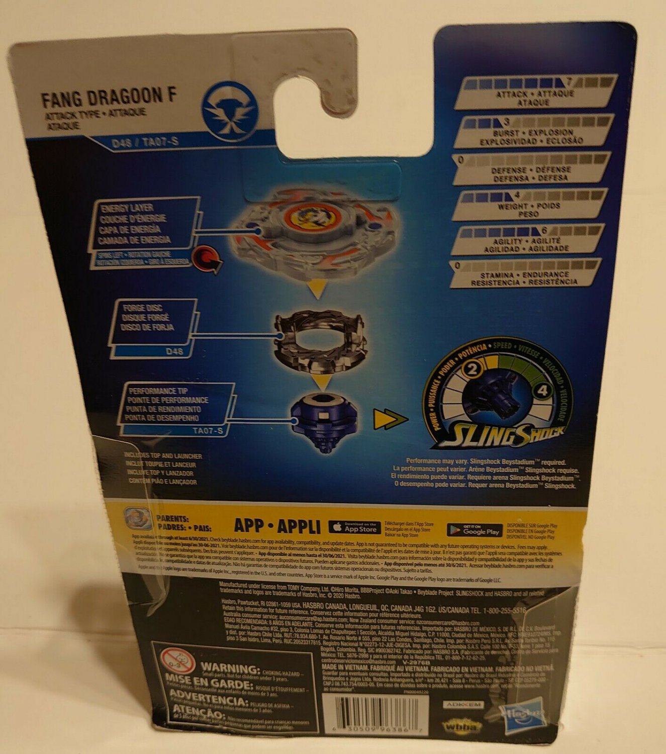 Beyblade Burst RISE Sling Shock Fang Dragoon F Brand New Sealed Package ...