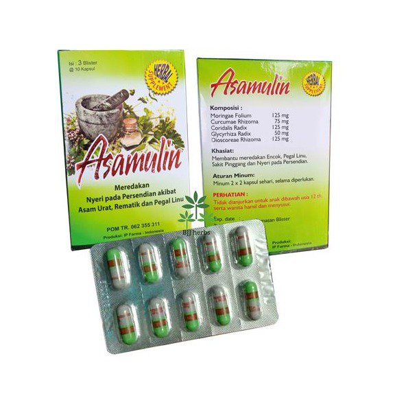 14 BOXES ORIGINAL 100% ASAMULIN FOR uric acid, rheumatism, rheumatic pain