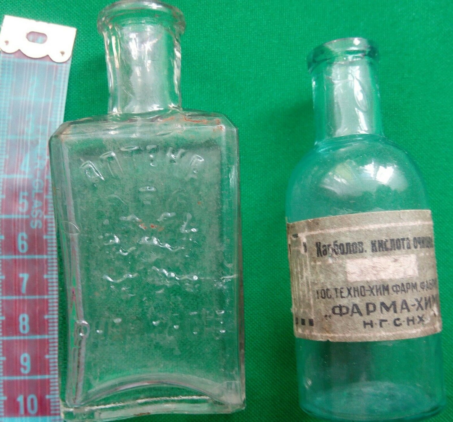 Antique vials bottles from Russia Glass bottles to collection