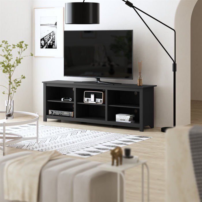 Three Posts Inniss TV Stand for TVs up to 78", Black