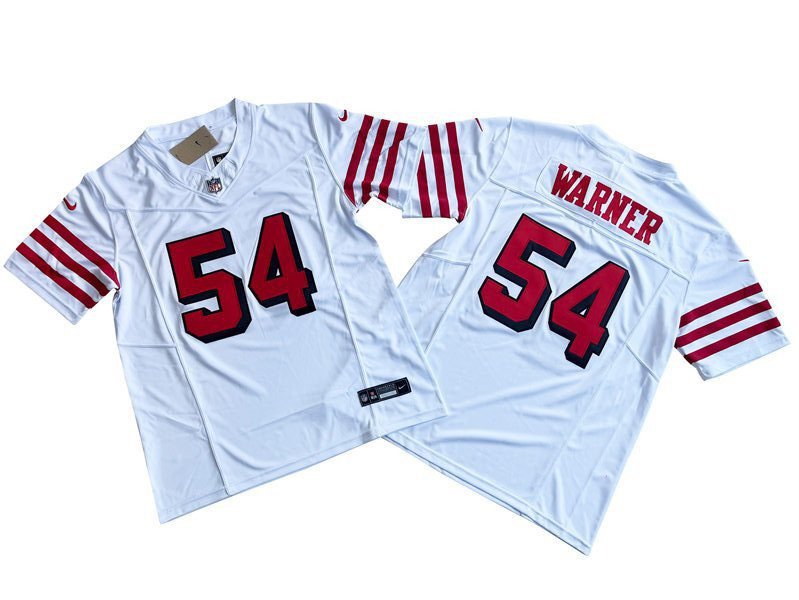 Fred Warner Jersey White #54 San Francisco 49ers 2023 F.U.S.E. Vapor ...