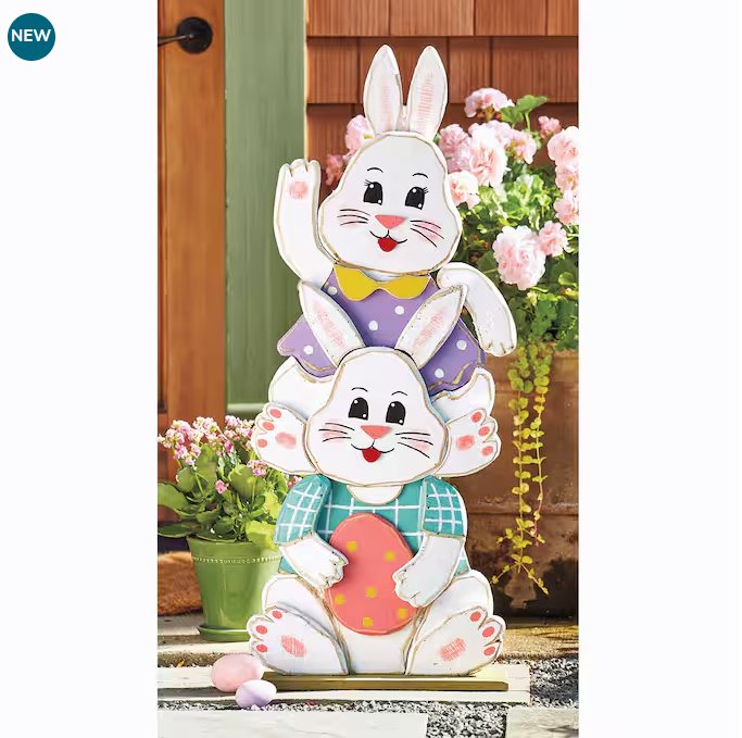 Chunky Wood Bunny Stack