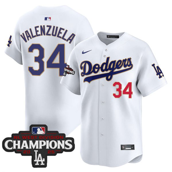 Fernando Valenzuela Jersey #34 Dodgers 2025 NL West Division Champions ...