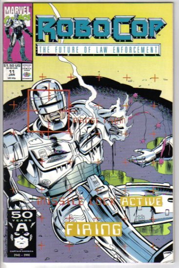 Robocop 11 Marvel Comics January 1991 The Future of Law Enforcement
