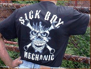 SickBoy Motorcycles "SICK BOY MECHANIC BIKER T - Short Sleeve - XL