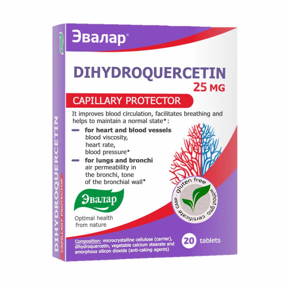Dihydroquercetin Capillary Protector Evalar 100 tab.
