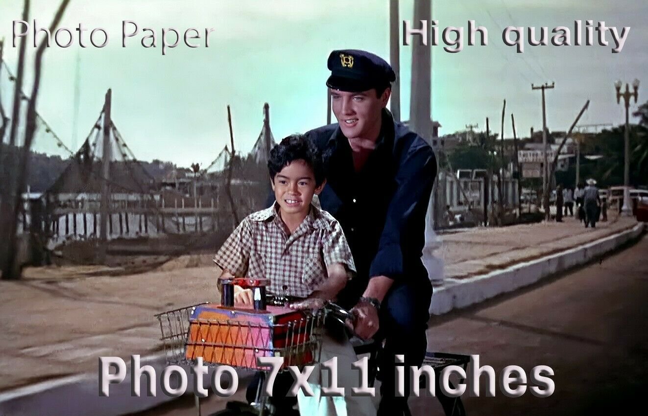 Elvis Presley Larry Domasin FUN in ACAPULCO HQ PHOTO 11x7 inches #01