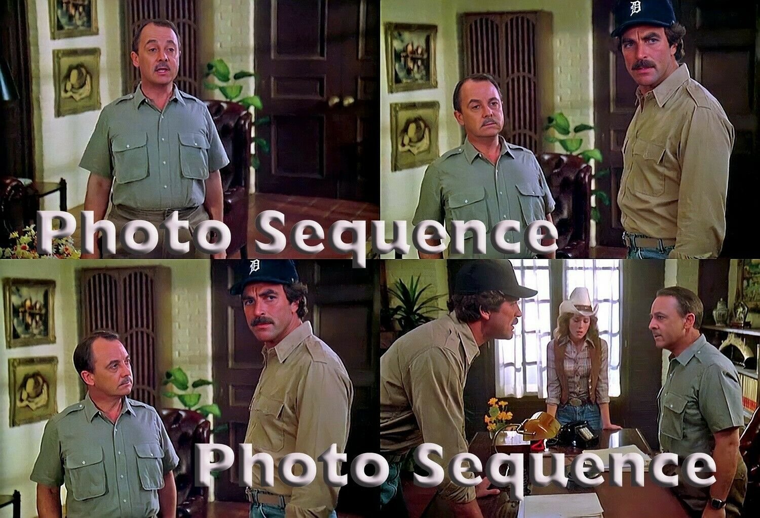 MAGNUM Tom Selleck John Hillerman Robin Dearden PHOTO Sequence #05