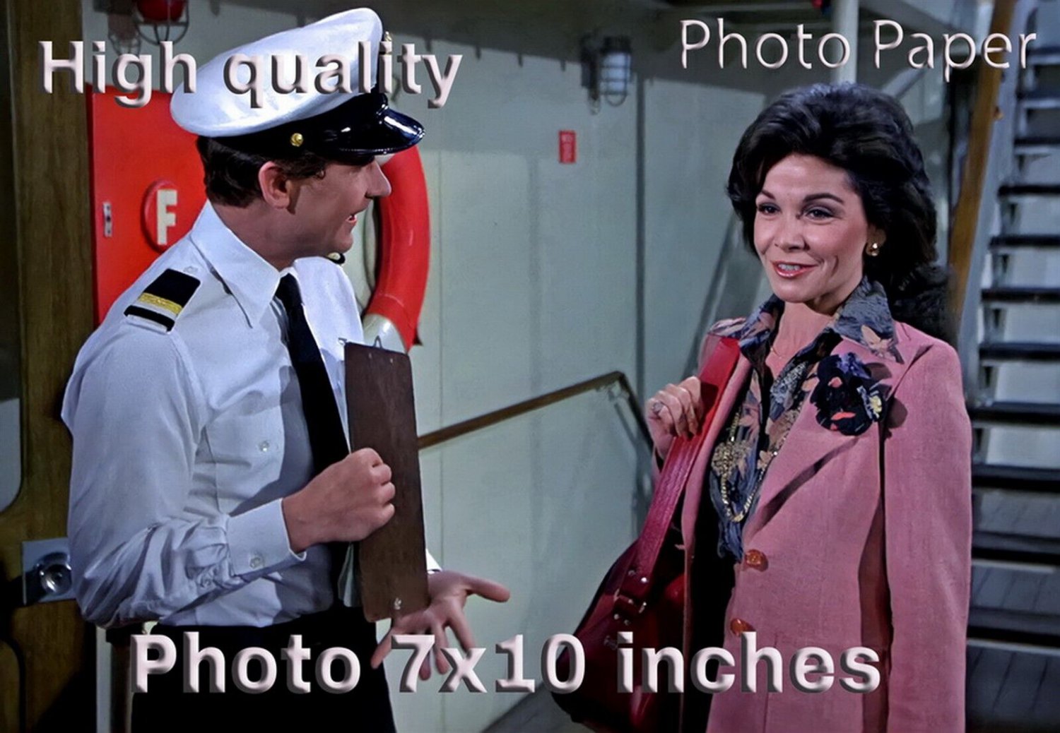 Annette Funicello Fred Grandy LOVE BOAT PHOTO HQ 10x7 inches #02