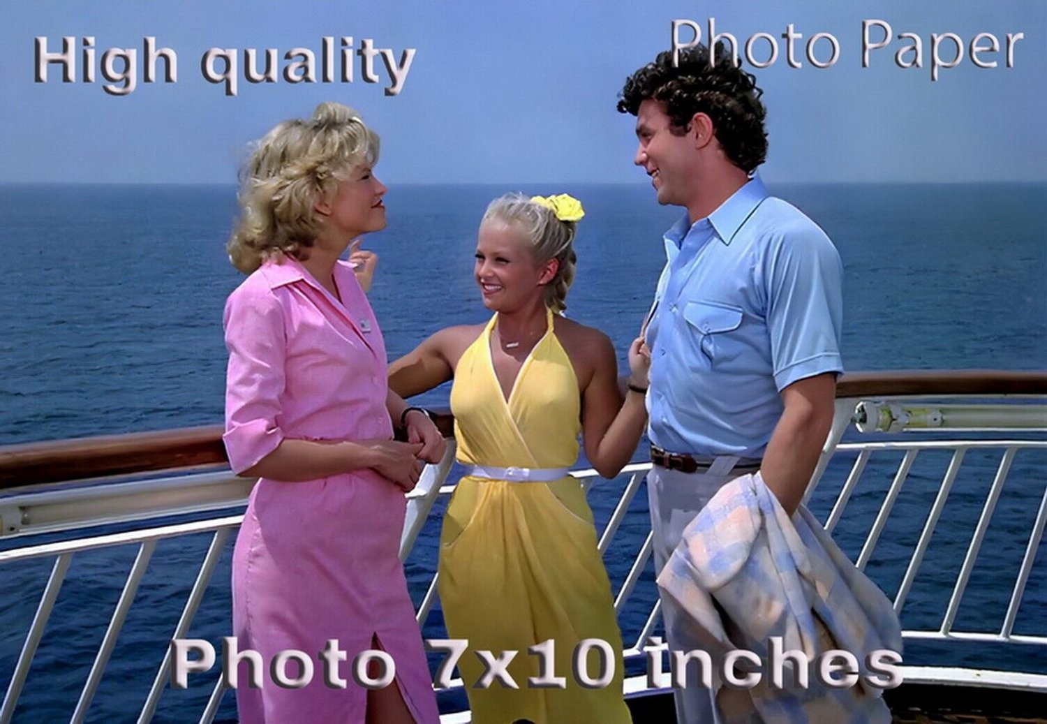 Charlene Tilton Lauren Tewes Lloyd Alan LOVE BOAT PHOTO HQ 10x7 inches #01