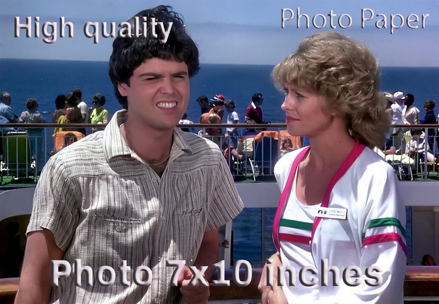 Donny Osmond Lauren Tewes LOVE BOAT PHOTO HQ 10x7 inches #02