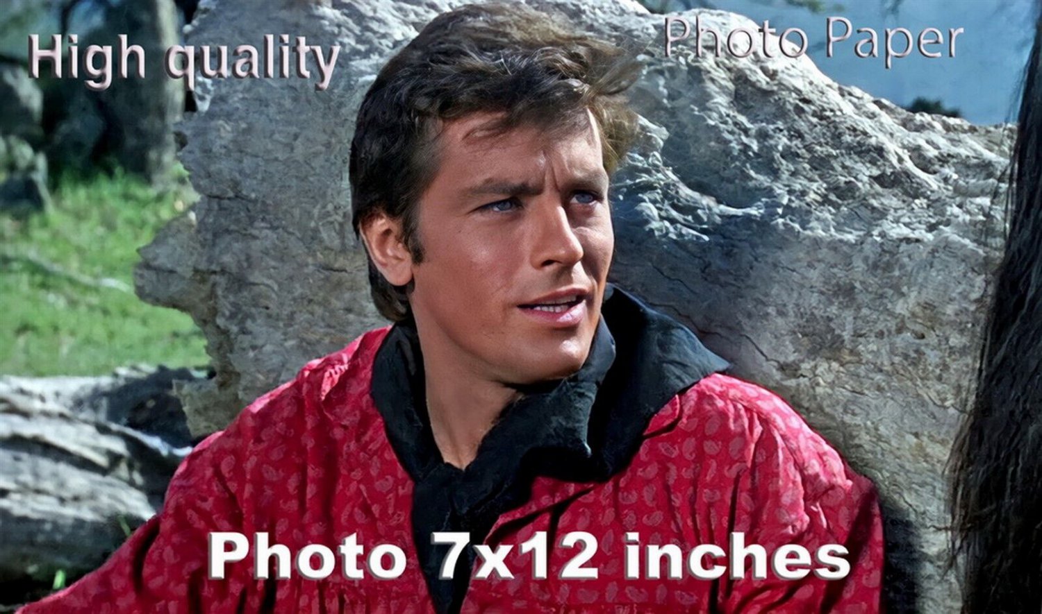 Alain Delon Texas Across the River PHOTO HQ 12x7 inches #12