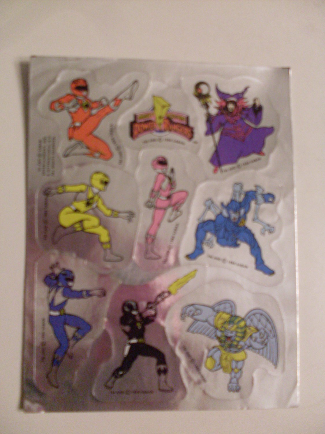 1994 Mighty Morphin Power Rangers Sticker Sheet