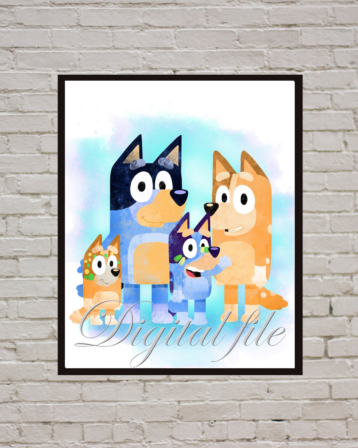 Digital files, Bluey print, Bluey Heeler poster, Bandit Heeler ...