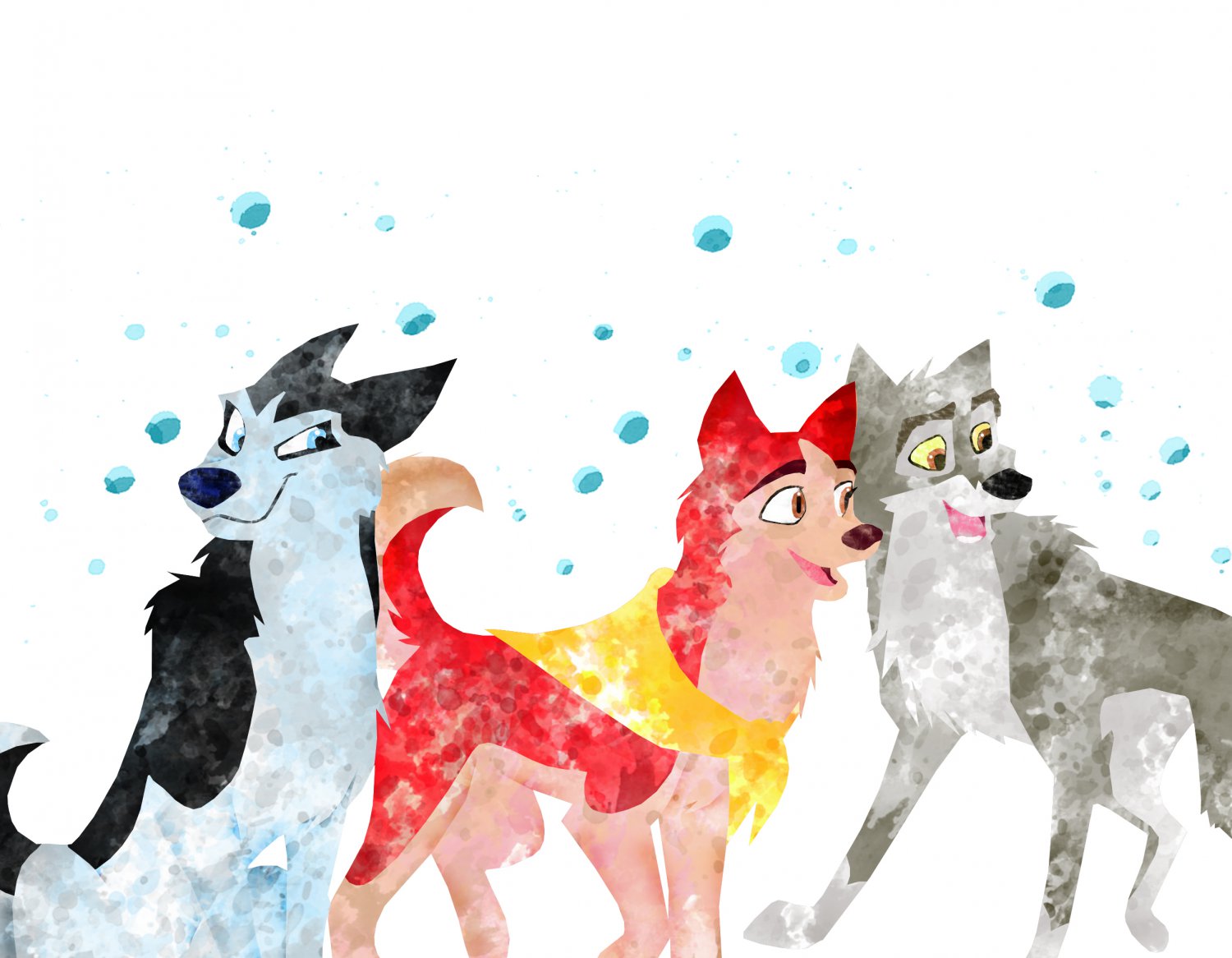 Digital files, Balto Disney Set print, poster watercolor nursery room ...