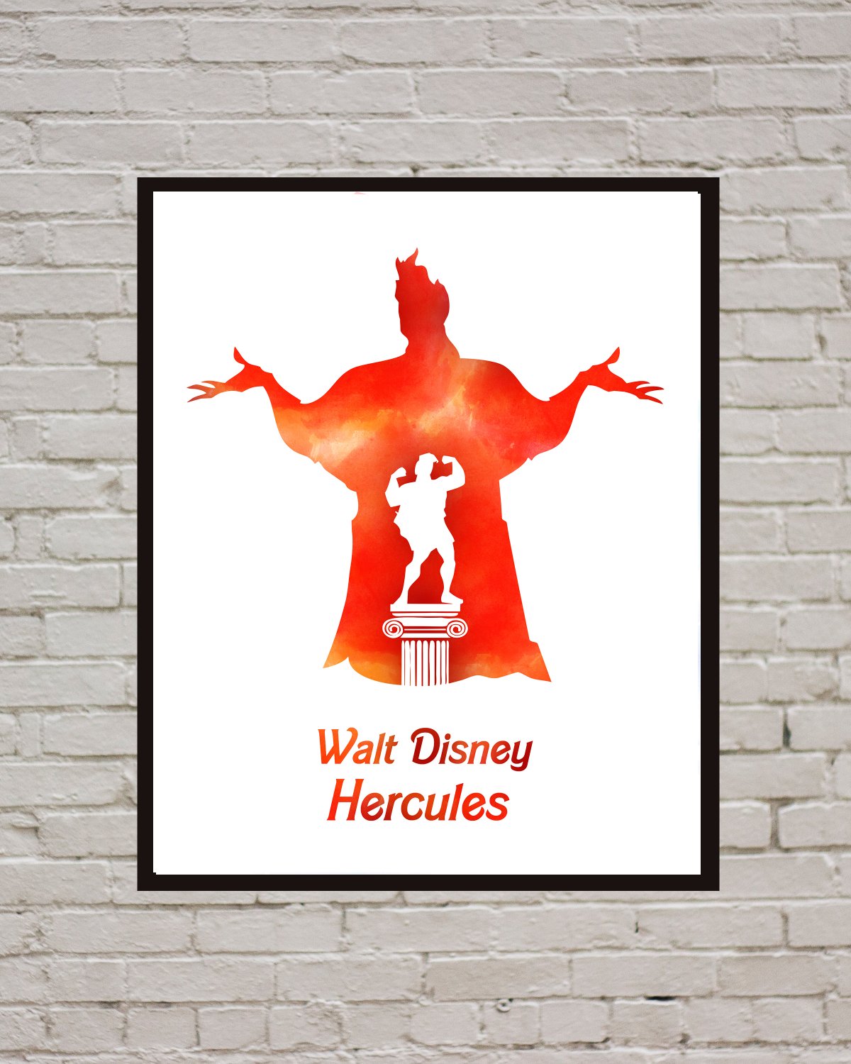 Digital file, Hercules Disney print, baby poster watercolor nursery ...