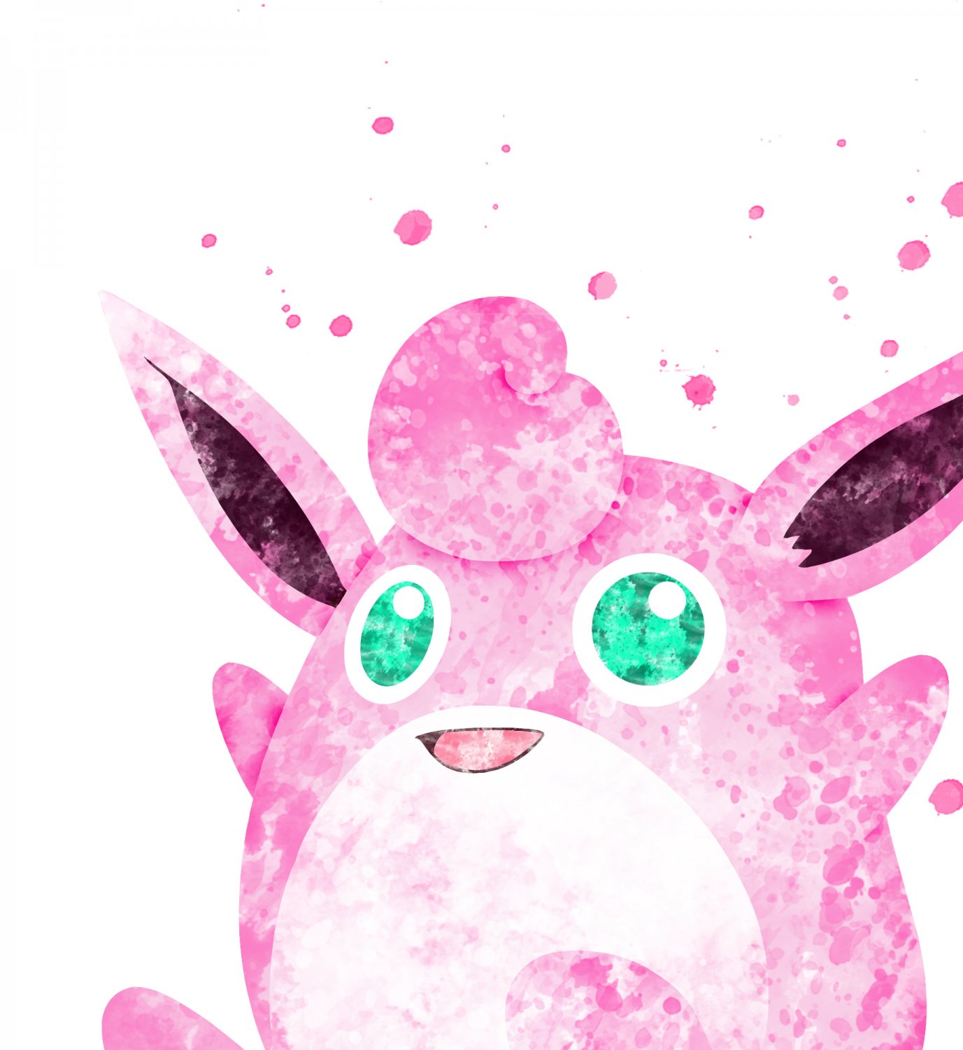 Digital files, jigglypuff Pokemon Anime Set print, poster watercolor ...
