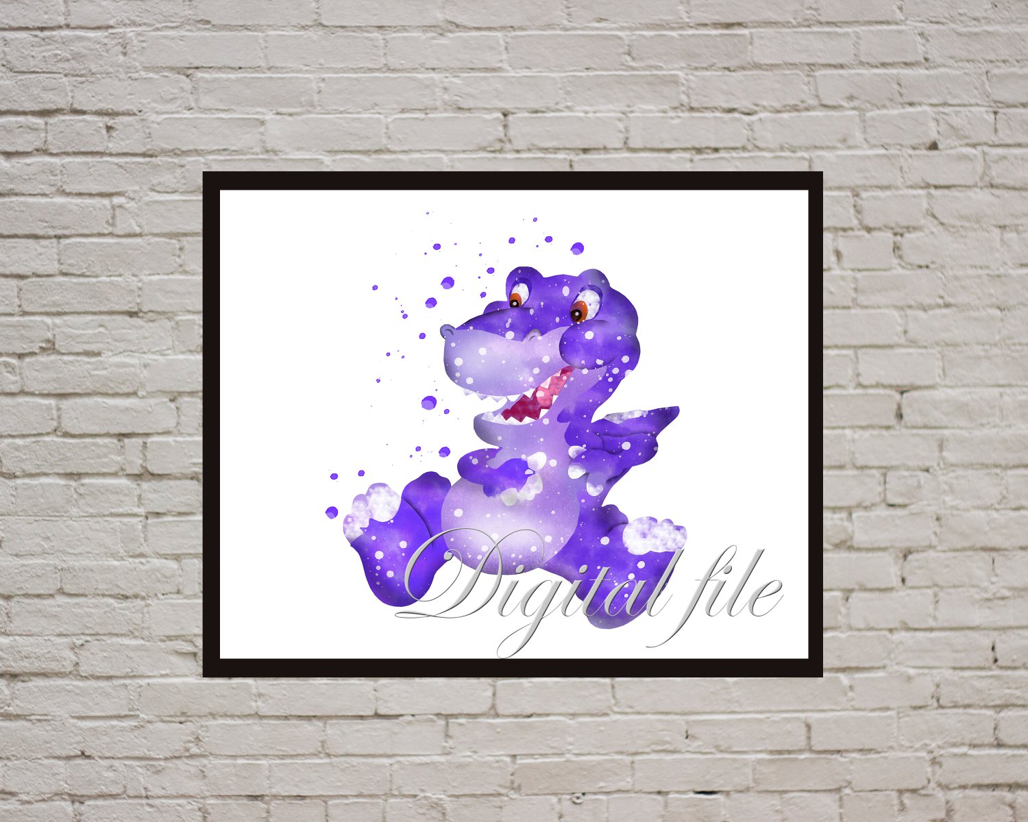 Digital file, Land Before Time Chomper Disney print, poster watercolor ...