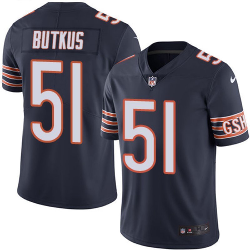 Men & Youth #51 Dick Butkus Chicago Color Rush Limited Navy Blue Jersey