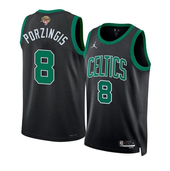 Men's Boston Celtics Kristaps Porzingis Black 2024 Finals Statement ...