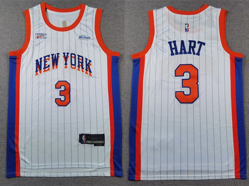 Men's New Yok Knicks #3 Josh Hart White 2025 City Edition Swingman ...