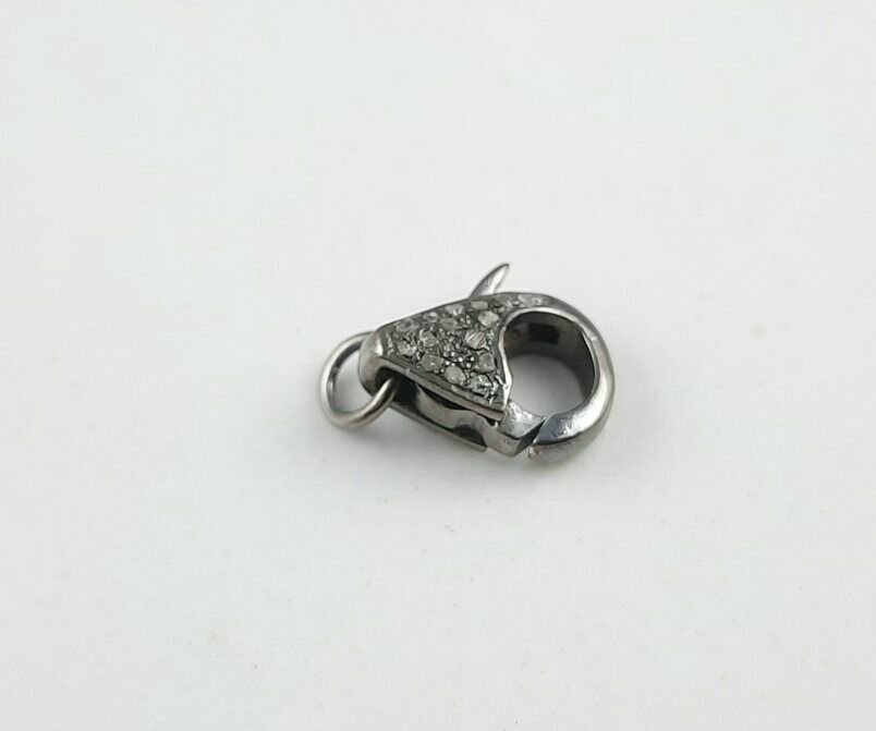 Pave Diamond Lobster Claw Clasps 925 Silver Diamond Additional Jewelry ...