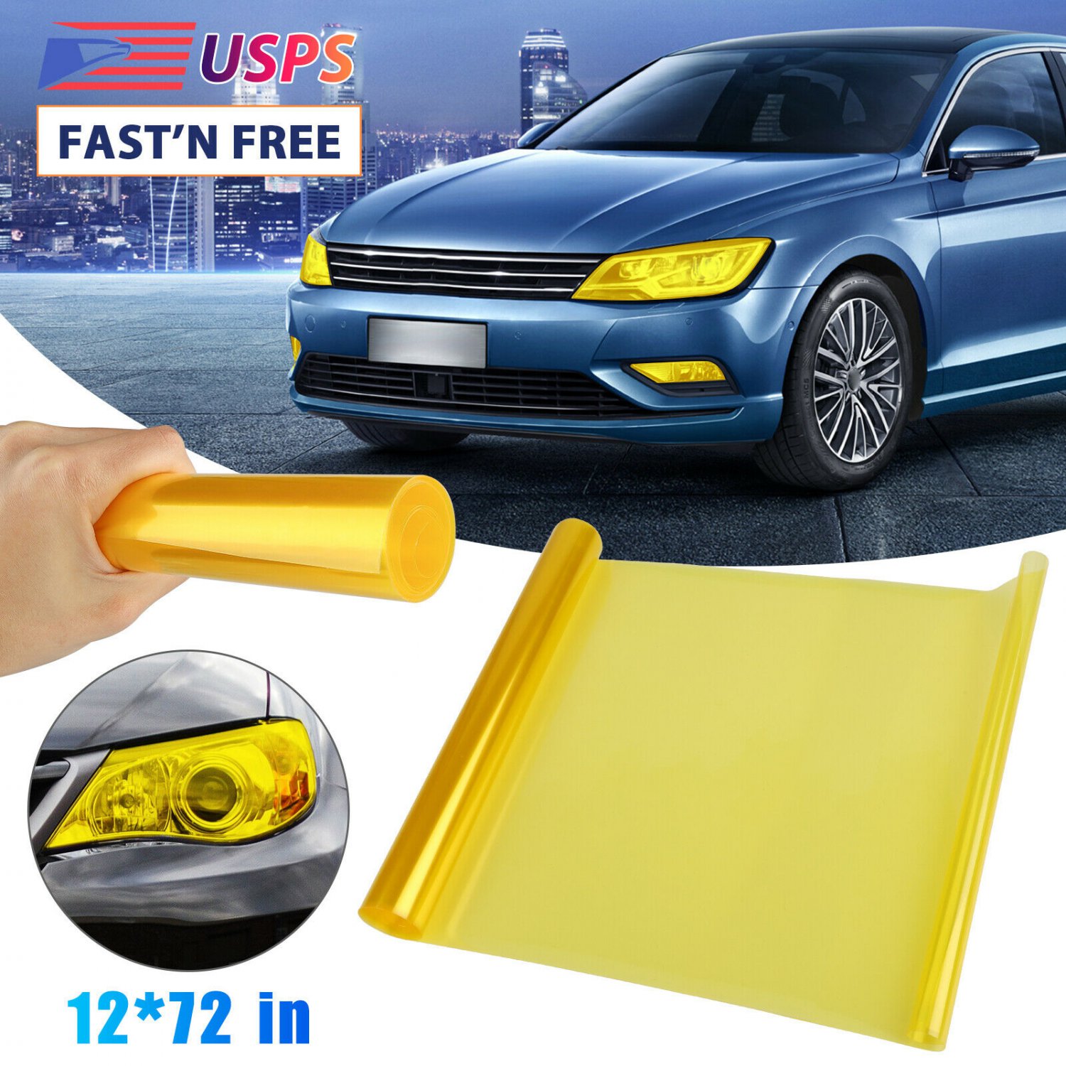 Car Tint Sticker Auto Smoke Fog Light HeadLight Taillight Vinyl Sheet ...