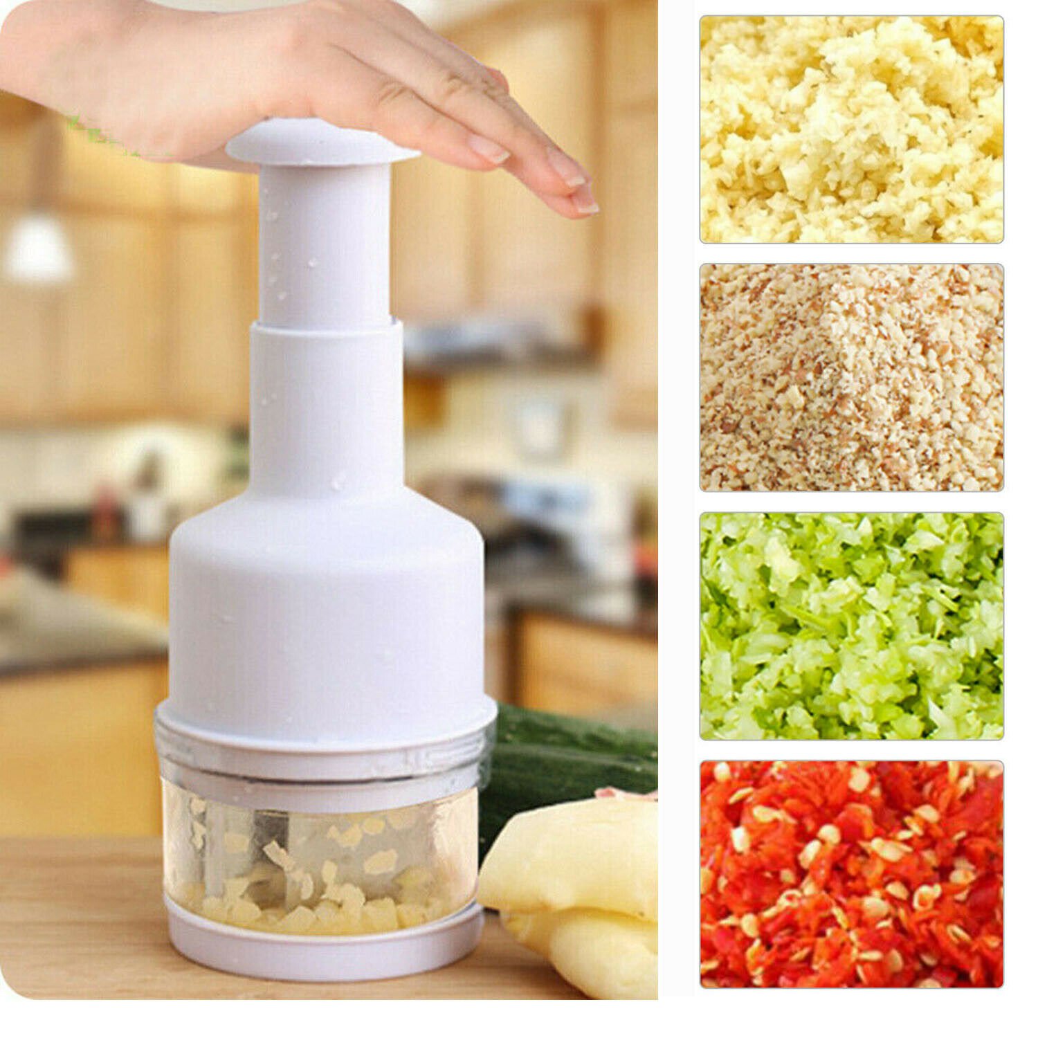 Magic Salad Chopper Vegetable Onion Dicer Food Cutter Garlic Press ...