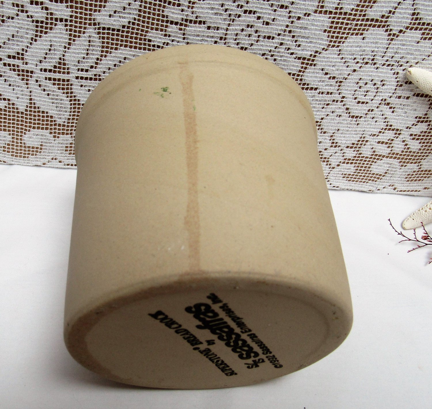 Vintage SUPERSTONE BREAD CROCK Sassafras 1992 Pottery Stoneware Baker ...