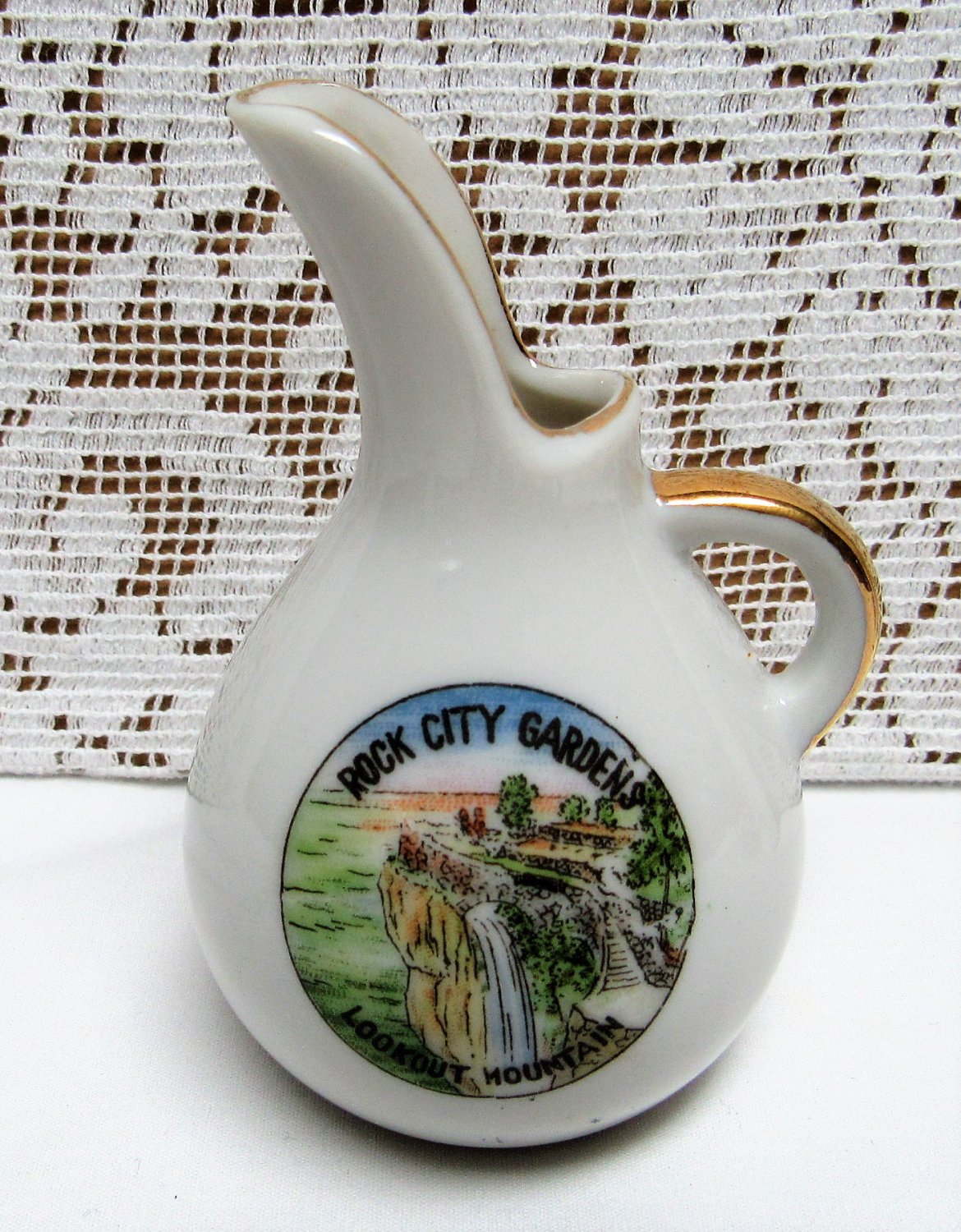 Vintage ROCK CITY GARDENS, GEORGIA Souvenir Mini Pitcher MADE IN JAPAN ...