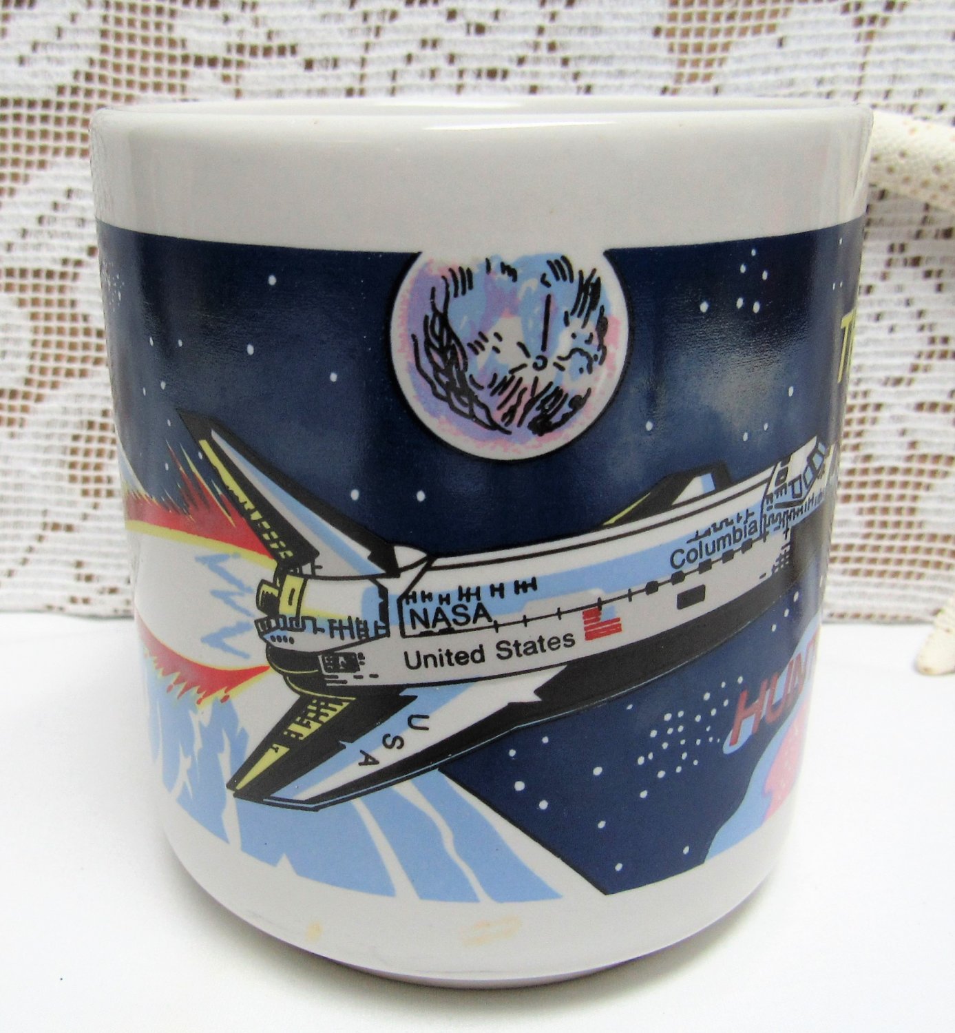 Vintage SPACE & ROCKET CENTER Huntsville, AL Souvenir MUG NASA Columbia ...