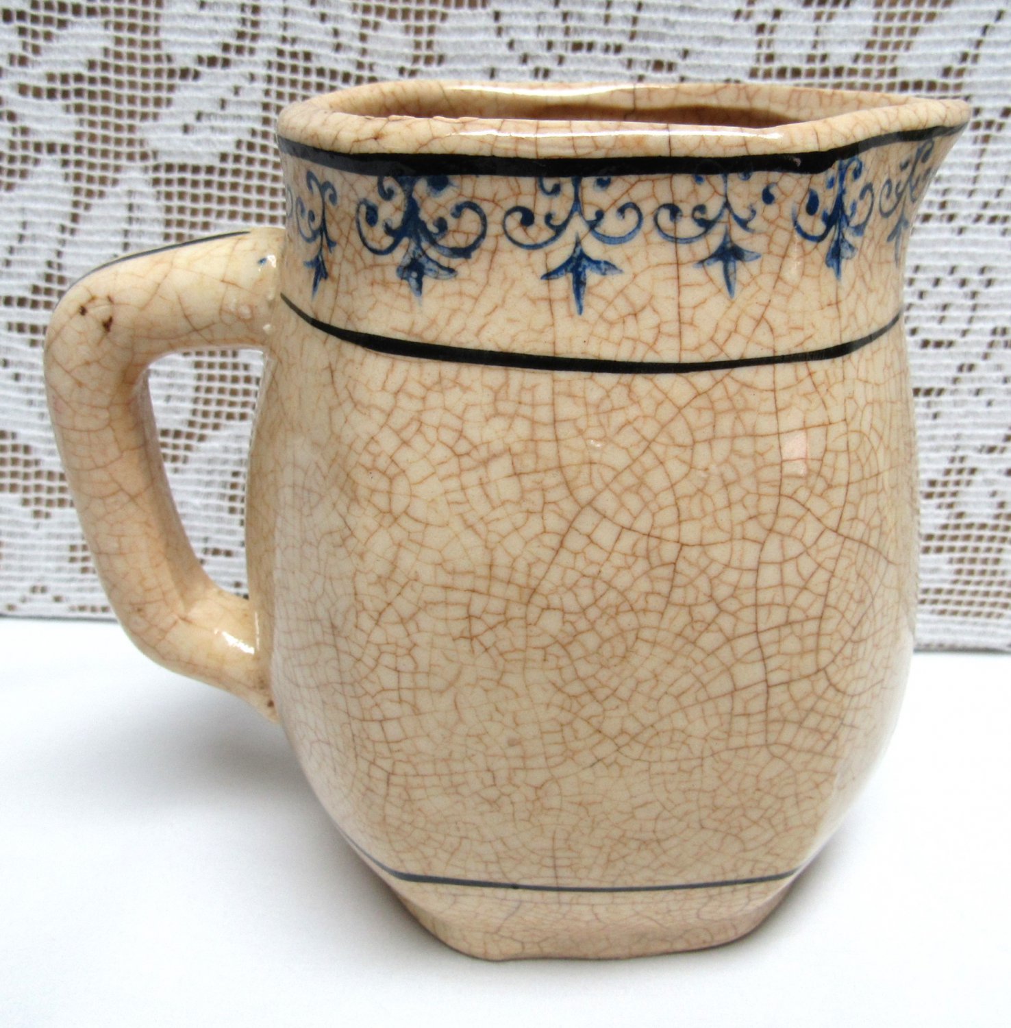 Vintage IRONSTONE Pottery Hand-Painted Small Creamer Pitcher MADE IN ...